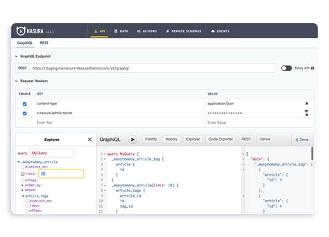 Hasura Engine Settlemint