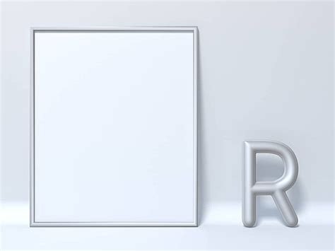 Blue Letter R Frame Vintage Portuguese Vector Frame Vintage