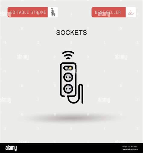 Sockets Simple Vector Icon Stock Vector Image And Art Alamy