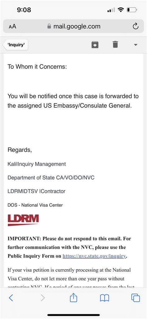 Nvc Welcome Letter R Nationalvisacenter