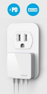 Amazon Nekmit Dual Port Ultra Thin Flat USB Wall Charger With Smart IC White Cell Phones