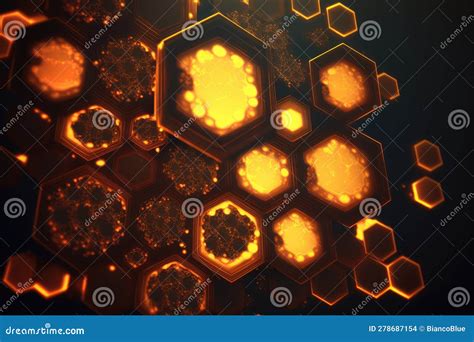 abstract background of hexagonal data grid pattern for wallpaper and banner stock illustration