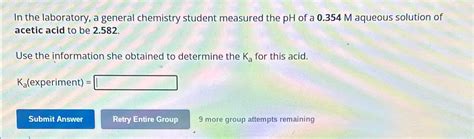 Solved In The Laboratory A General Chemistry Babe Chegg Com