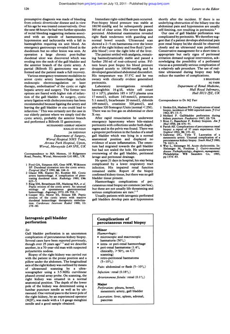 Pdf Iatrogenic Gall Bladder Perforation