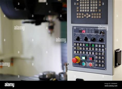 Control Panel Of CNC Milling Machining Center Selective Focus Stock Photo Alamy