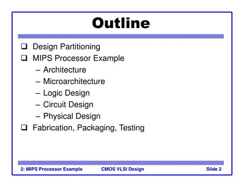 ppt introduction to cmos vlsi design lecture 2 mips processor