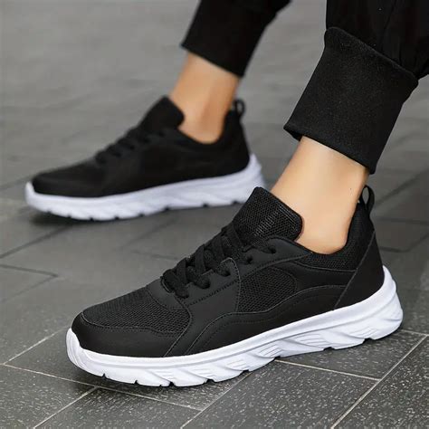 Mens Lace Up Sneakers Casual Walking Shoes Comfortable And