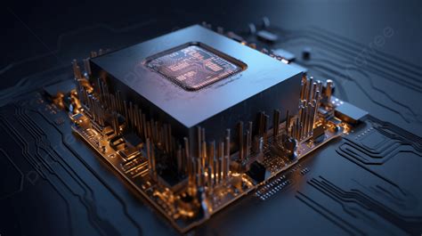 Artificial Intelligence Circuit Brain Integrated In 3d Rendered Cpu
