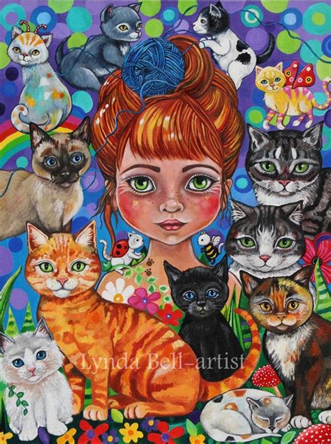 Art Cat Katia The Purry Godmother By Lynda Bell Facebook