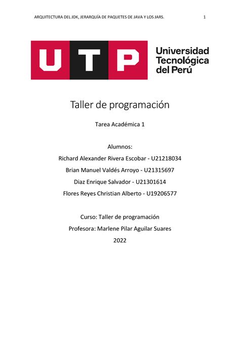 Tarea Academica TP Entrega Taller de programación Tarea AcadÈmica 1