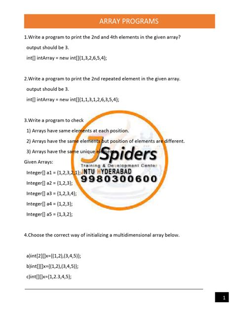 Array Programs Pdf