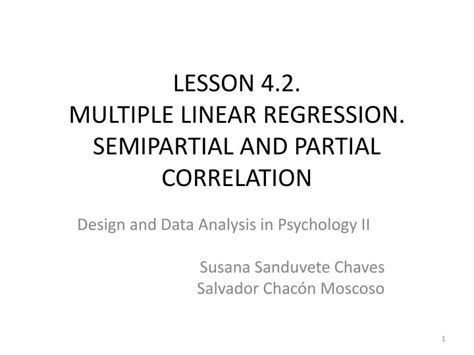 Ppt Lesson 42 Multiple Linear Regression Semipartial And Partial Correlation Powerpoint