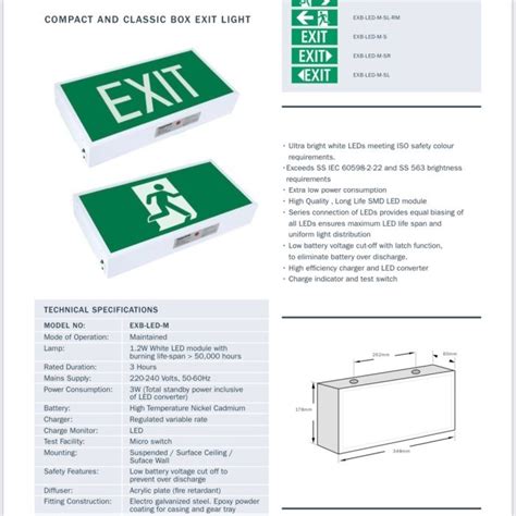 Jual Lampu Exit Surface Powercraft Power Craft EXB LED M OUTBOW Shopee Indonesia