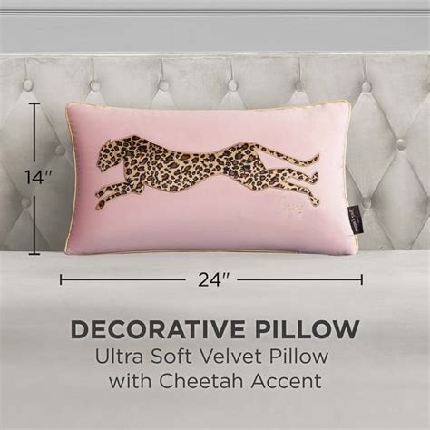 Juicy Couture Velvet Cheetah Pillow 14 X 24 Bed Bath And Beyond