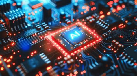 인공지능 및 Ai 기술 개념 프로세서 배경 프리미엄 Ai 생성 이미지