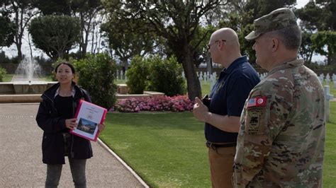 US Army Brig. Gen. John LeBlanc honors fallen troops at North Africa American Cemetery in ...