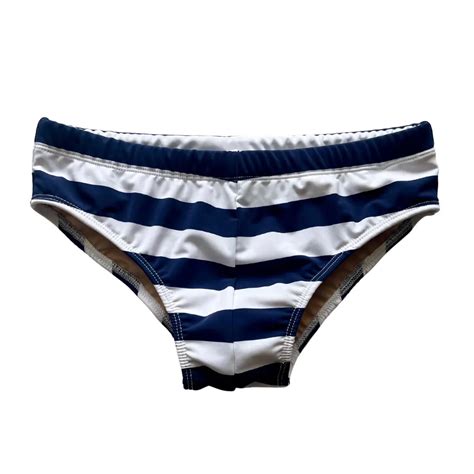 Striped Low Rise Brazilian Sunga Swim Brief Mens Striped Swimwear