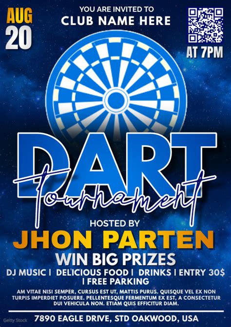 Dart Tournament Template Postermywall