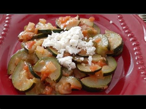 Calabacitas Zucchini Entomatadas YouTube