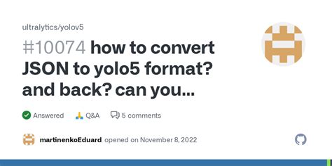 How To Convert Json To Yolo5 Format And Back Can You Recommend A