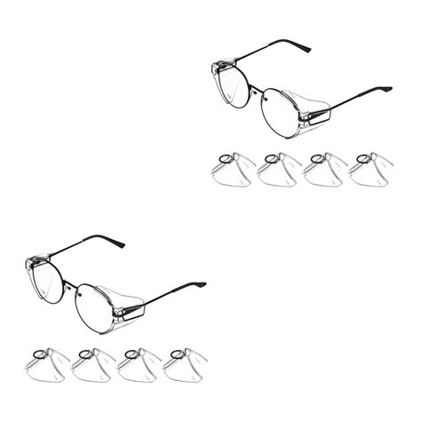 Movtotop 4 Pairs Safety Eye Glasses Side Shield Side Shield Flap For Safety Glasses