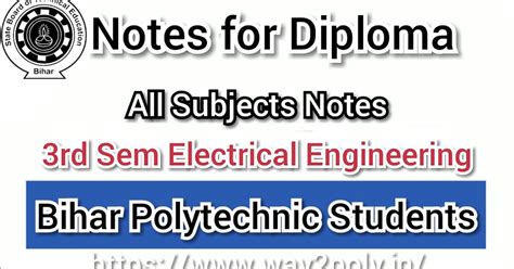 Download All Notes Of 3rd Sem Electrical Engg Sbte Bihar Way To Polytechnic