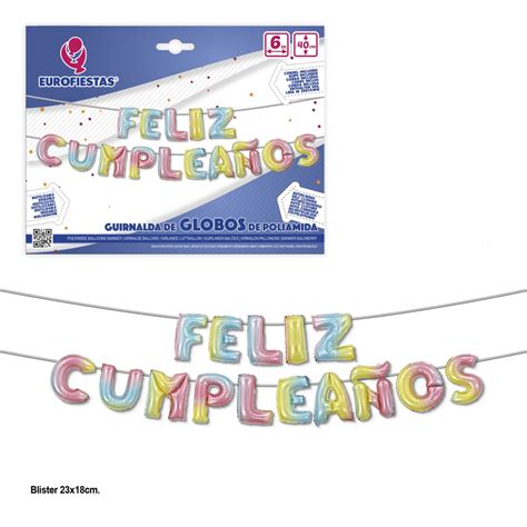 Set Globos Foil Feliz Cumplea Os Tonos Claros