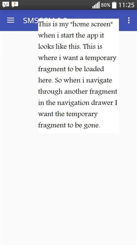 Java How To Set A Temporary Fragment To My Home Screen Android