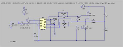 Ir2110 Simulation Not Working In Ltspice Electrical Engineering Stack