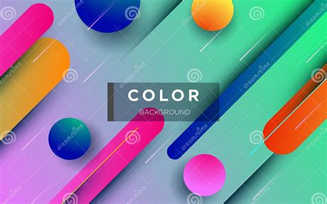 Abstract Colorful Rounded Shape Geometric Background Stock Vector