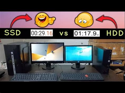 Ssd Vs Hdd Speed Test In Pc Windows Youtube