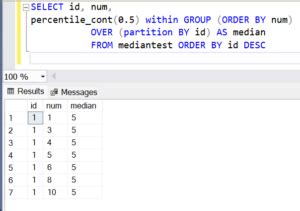 Overview Of The Sql Median Function