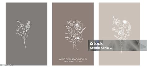 트렌디한 꽃 야생화 나뭇잎 라인 아트 그림 야생화의 식물 라인 아트 컬렉션 손으로 그린 라인 아트 그래픽 고급 파인 라인 플로럴 아트 우아한 결혼식 초대장에 딱 맞습니다 0