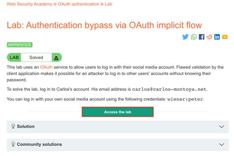 Portswigger Lab Authentication Bypass Via Oauth Implicit Flow Beyond