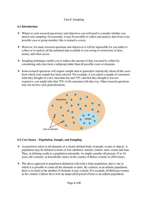 Unit 6 Sampling Notes Pdf Sampling Statistics Stratified