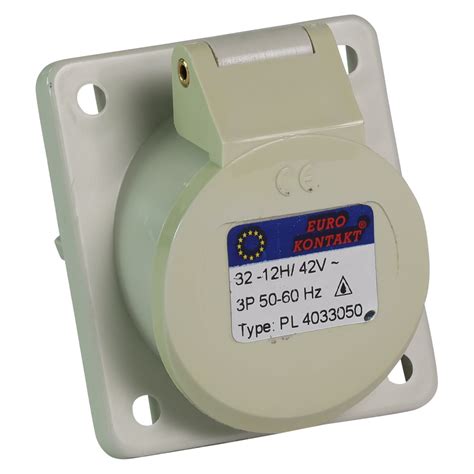 Eurokontakt® Flush Mounted Socket 3p 32a 42v Ip44 Bos Elektro Hilversum