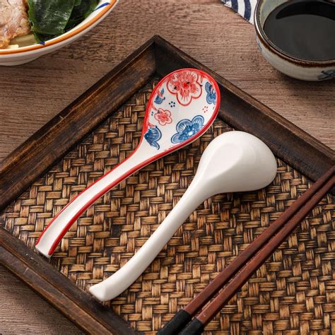Asian Soup Spoon Ceramic Ramen Spoon Ramen Soup Spoon Chinese Ceramic