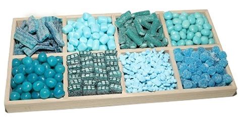 Wooden 8 Section Candy Blue Confection Collection