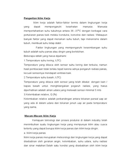 1 Pengertian Iklim Kerja Pdf