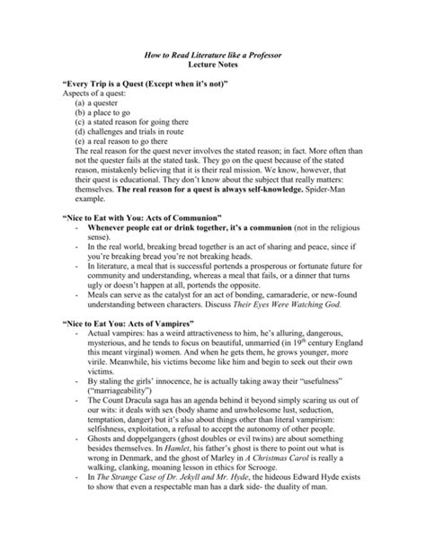 lecture notes