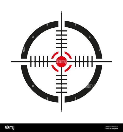 Crosshair Reticle Scope Target For A Rifle Gun Vector Illustration