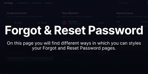 Forgot And Reset Password Ui Thing