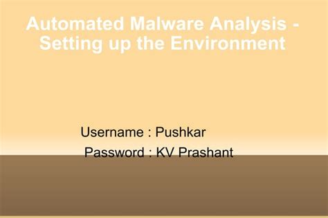 Automated Malware Analysis PPT