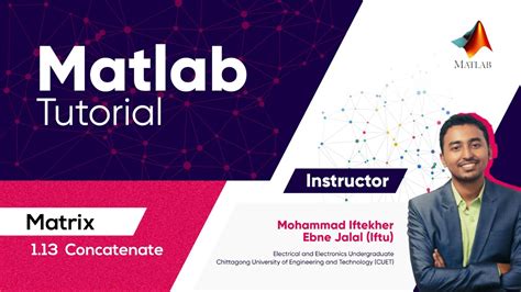 1 13 Concatenation In Matrix বাংলা ম্যাটল্যাব টিউটোরিয়াল। Bangla Matlab Tutorial For