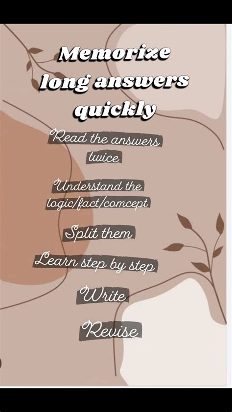 How To Memorize Long Answers Quickly Exam Tips How To Memorize