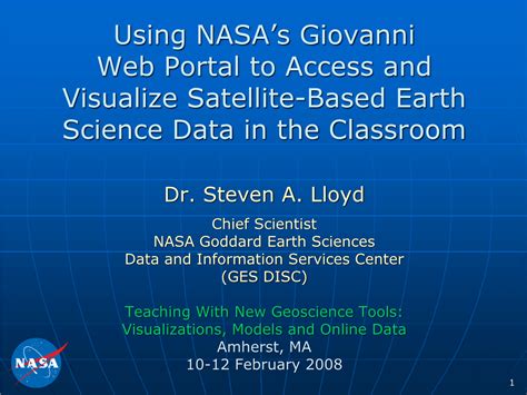 using nasa s giovanni web portal to access and visualize satellite