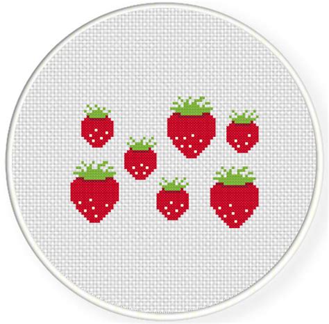 Charts Club Members Only Strawberries Cross Stitch Pattern Daily