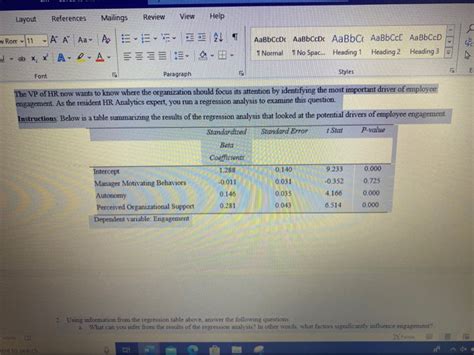 Solved F Font Paragraph Styles Information About The