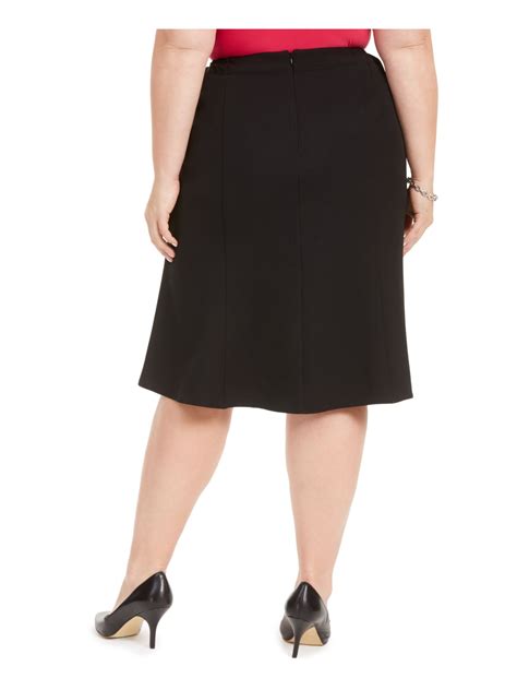 Kasper Womens Black Knee Length A Line Skirt Plus Size 22w 93487871027