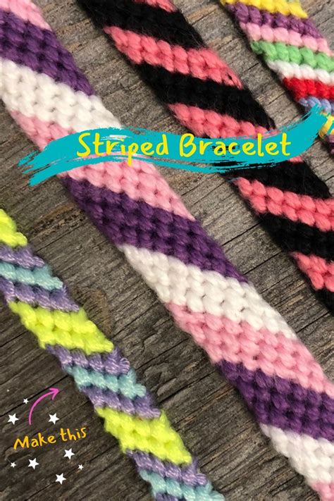 How To Make A Diagonal Striped Friendship Bracelet I Diy Easy